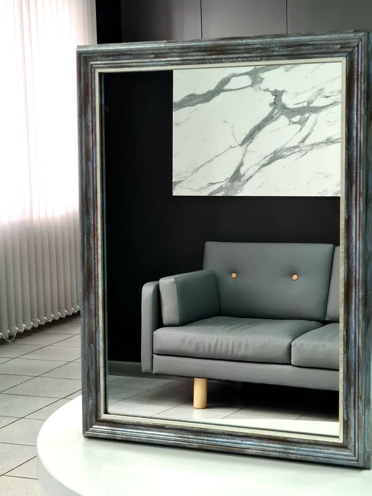 Зеркало настенное прямоугольное для ванной-прихожей интерьерное РП-868 35см х 50см, 1 шт.