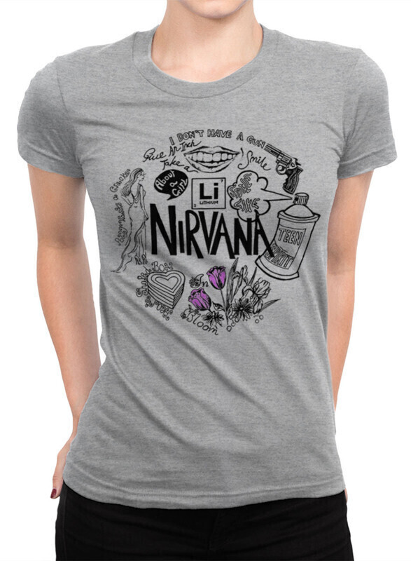 Футболка женская Dream Shirts Nirvana - Нирвана 5000922-1 серая XL