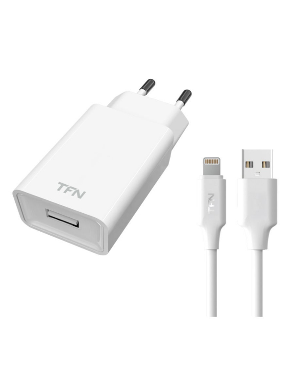 Сетевое зарядное устройство TFN 1 USB, 1 A, (WC1U1ALIGWH) white