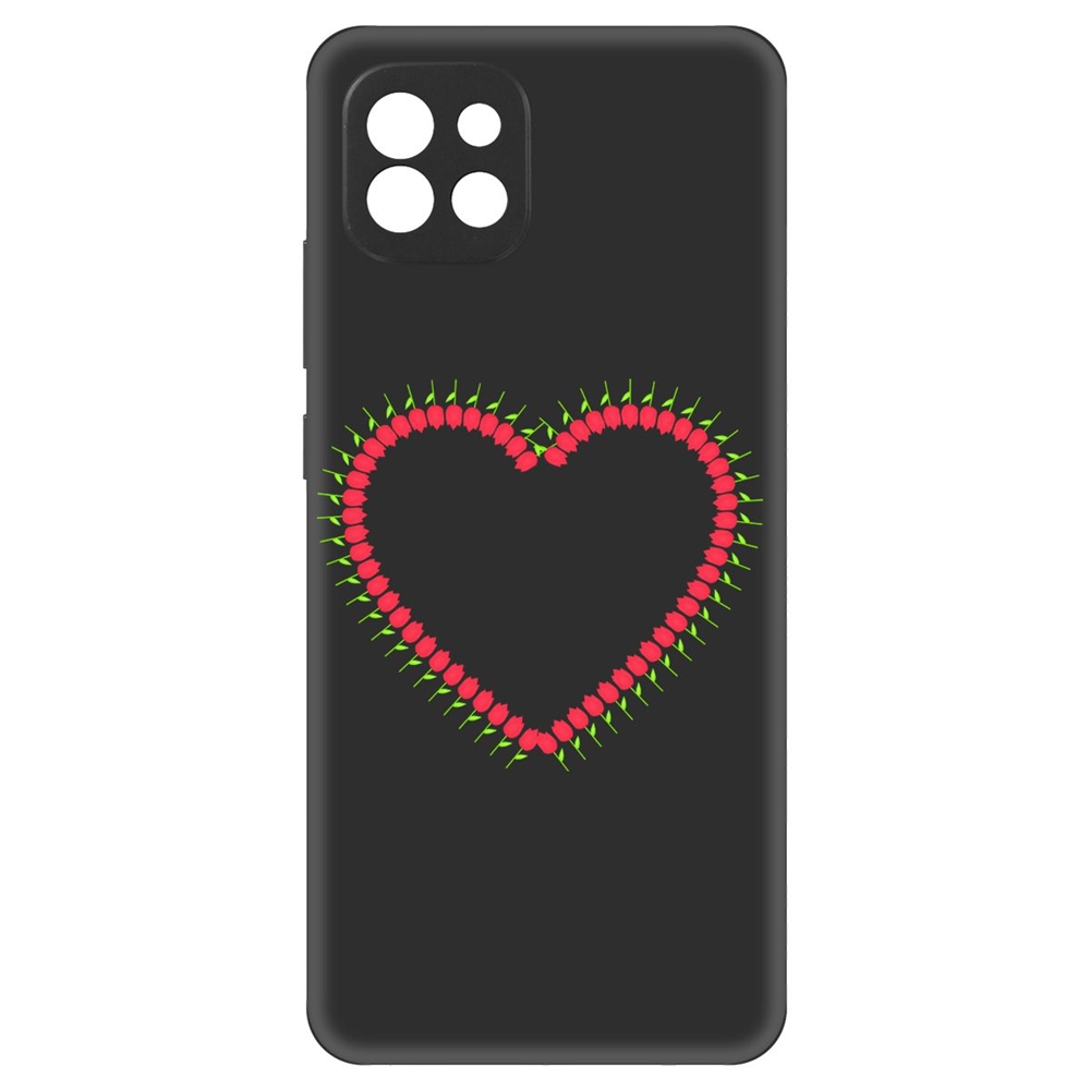 Чехол-накладка Софт Цветочное сердце для Samsung Galaxy A03 (A035)