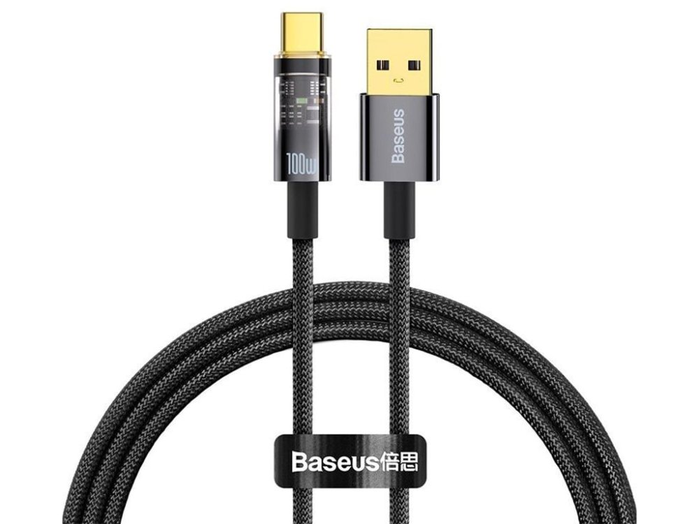 Кабель Baseus Explorer Series Auto Power USB - Type-C 100W 1m Black (CATS000201)