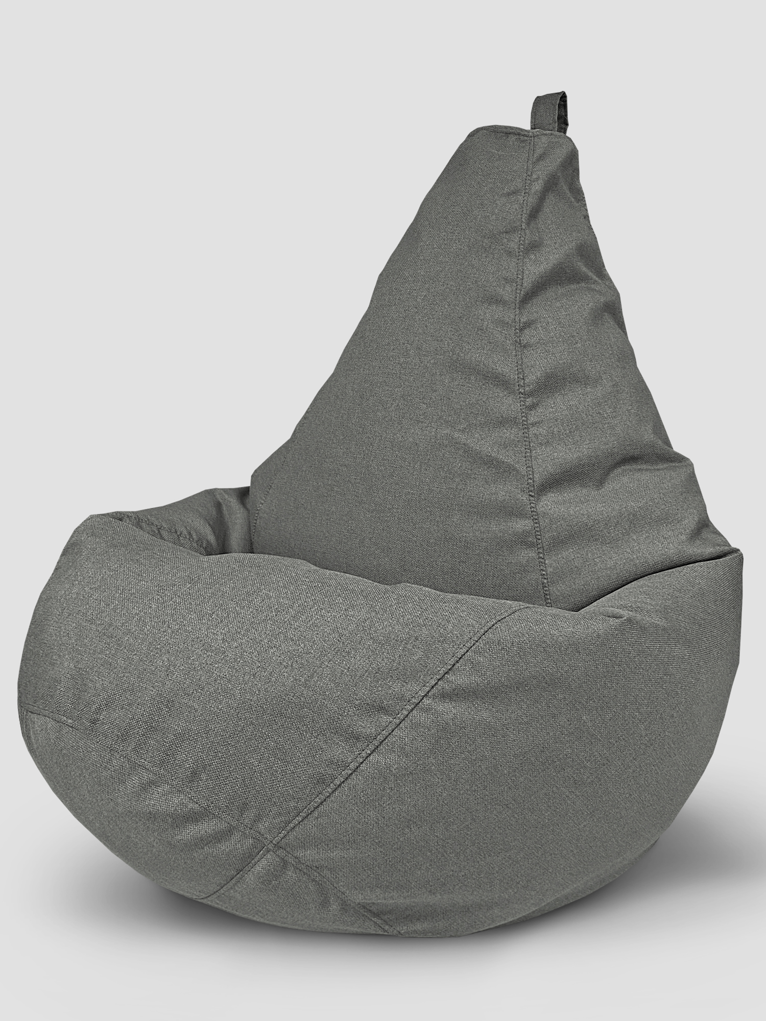 Кресло-мешок ONPUFF пуфик груша, размер XХXL, серый рогожка