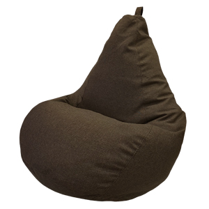 Кресло-мешок ONPUFF пуфик груша, размер XXL, коричневый рогожка