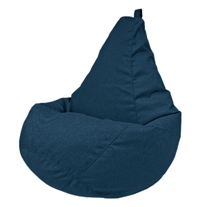 Кресло-мешок ONPUFF пуфик груша, размер XXL, синий рогожка
