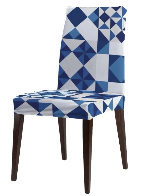 Декоративный чехол на стул со спинкой велюровый dvcc_14411 JoyArty