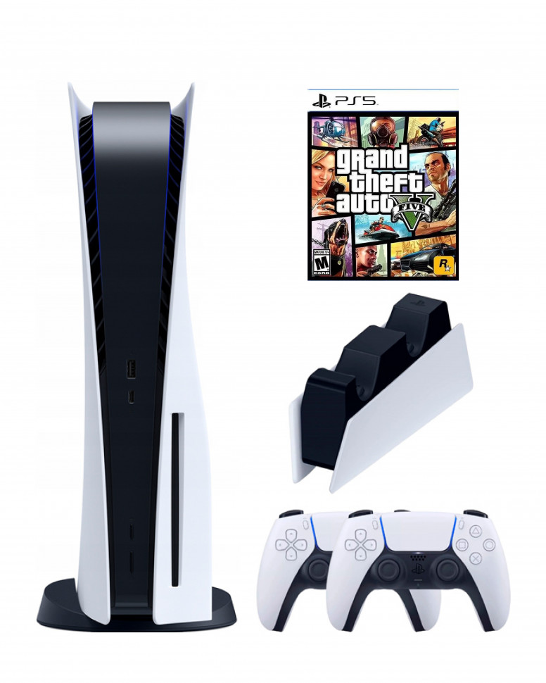 Игровая приставка Sony PlayStation 5 (3-ревизия)+2-й геймпад+зарядное+Grand Theft Auto