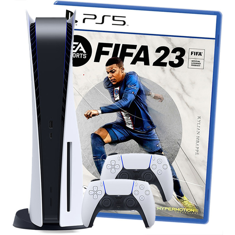 Игровая приставка Sony PlayStation 5+Игра FIFA 23+2-ой геймпад+зарядная станция
