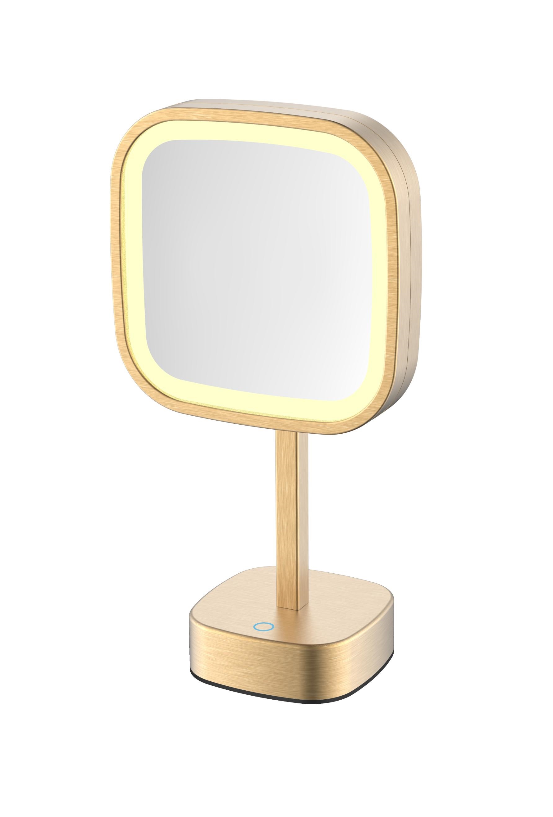Зеркало настольное косметическое с увеличением 5х Savol JAVA S-M331LB матово-золотистый