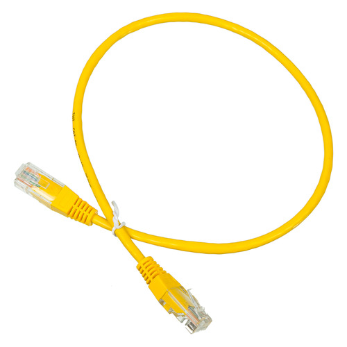 Патч-корд LanMaster вилка RJ-45, вилка RJ-45, кат.5е, ПВХ, 0.5м, желтый [twt-45-45-0.5-yl]