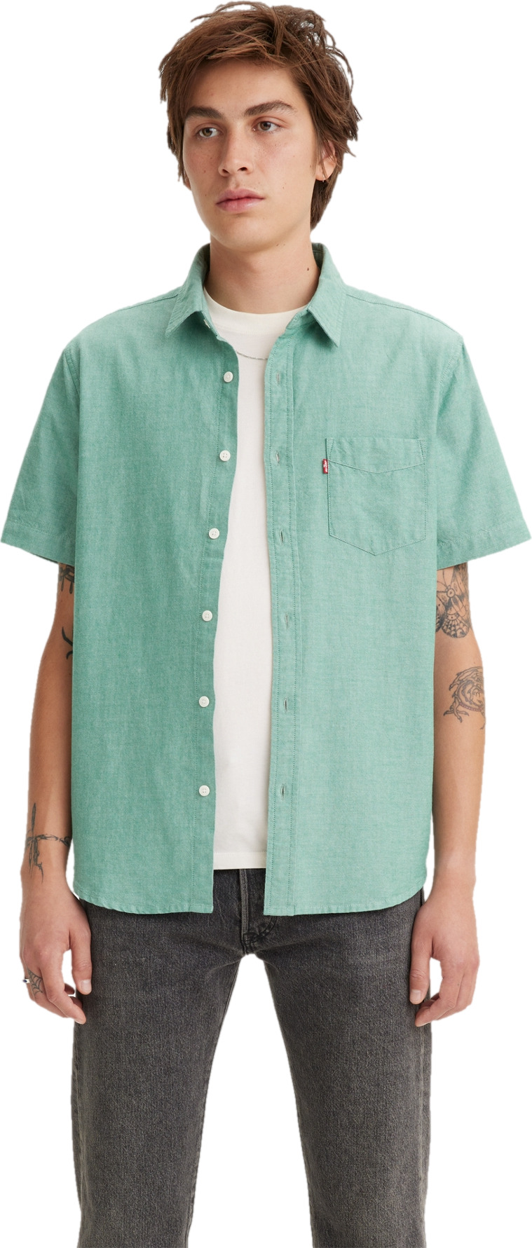 Рубашка мужская Levi's 86627 зеленая S