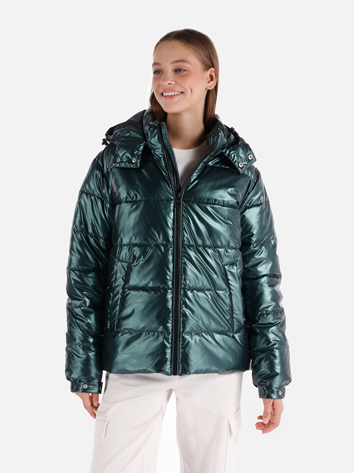 Куртка женская COLIN'S CL1065786 зеленая L