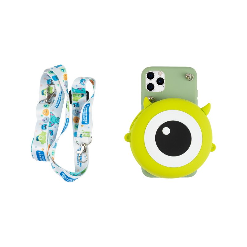 Чехол для iPhone 11 Pro с игрушкой-сумочкой Mike из Monster Inc., зеленый
