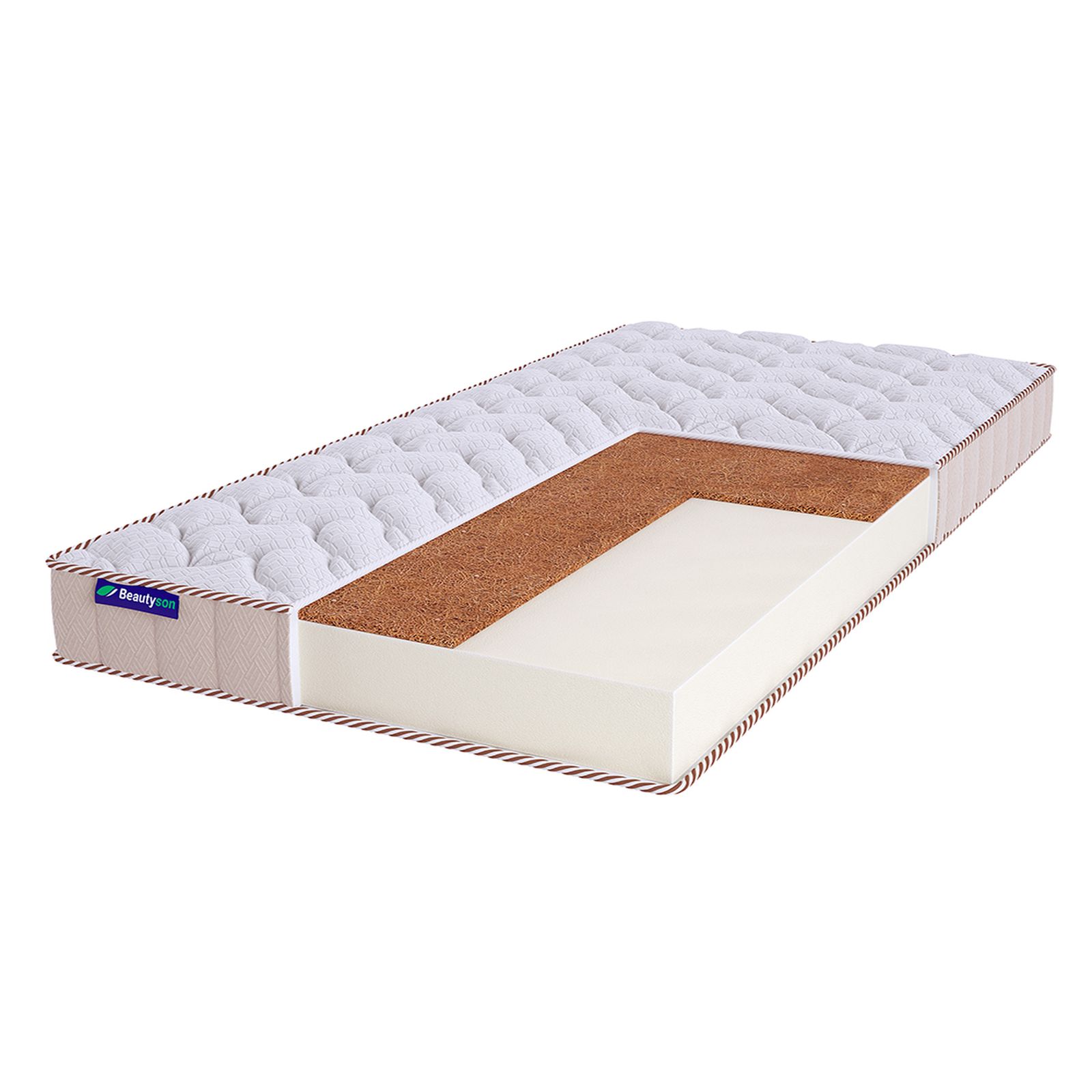 Матрас Beautyson Roll Foam 10 Cocos Lux, 145х170, 13 см, беспружинный