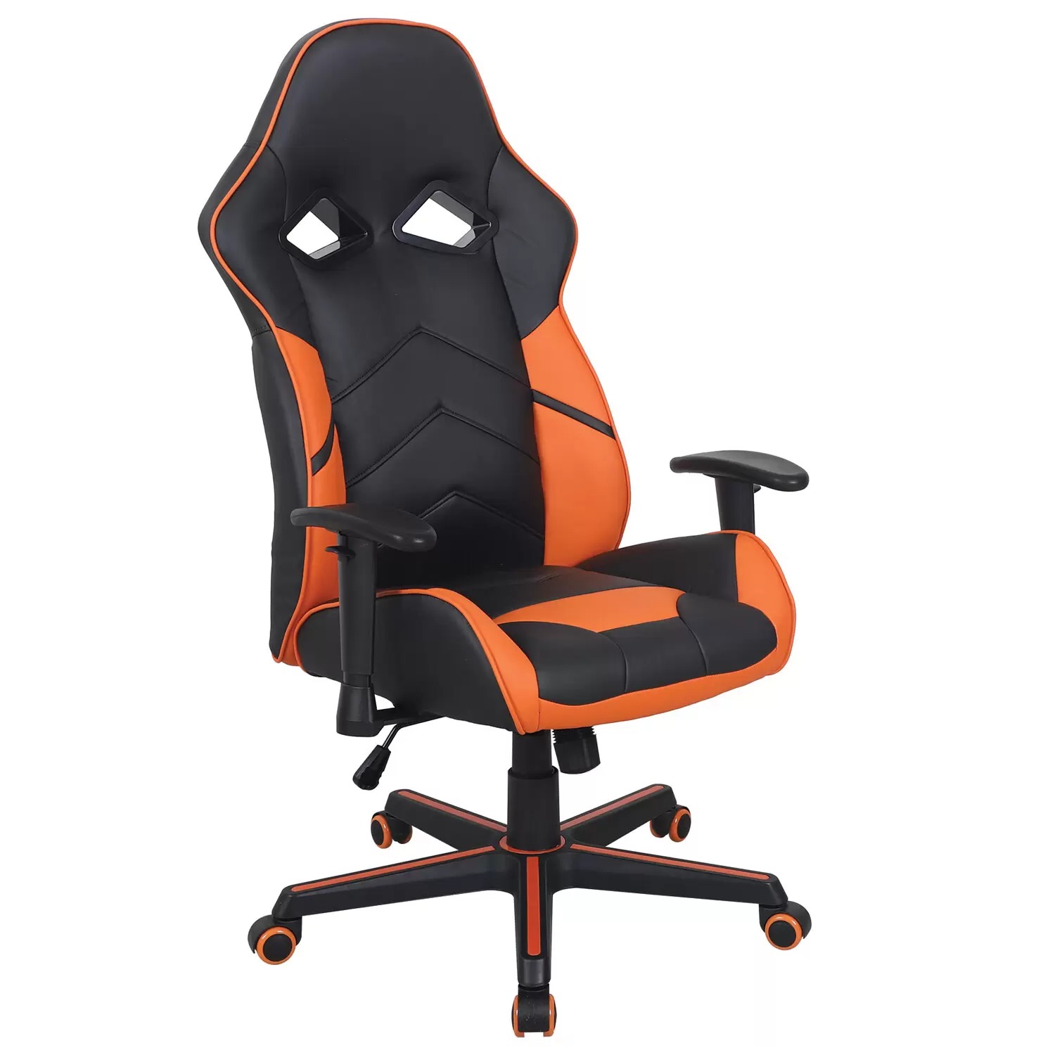 Кресло компьютерное BRABIX Storm GM-006 экокожа, черное/оранжевое (532502)