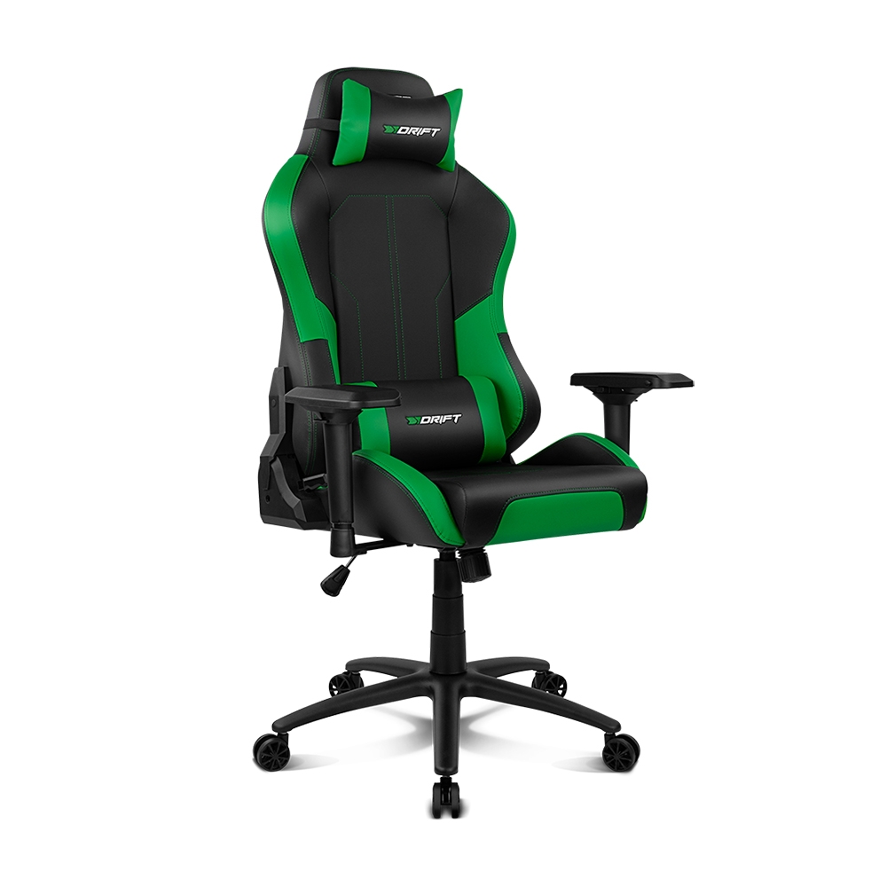 Кресло игровое DRIFT DR250 PU Leather black/green