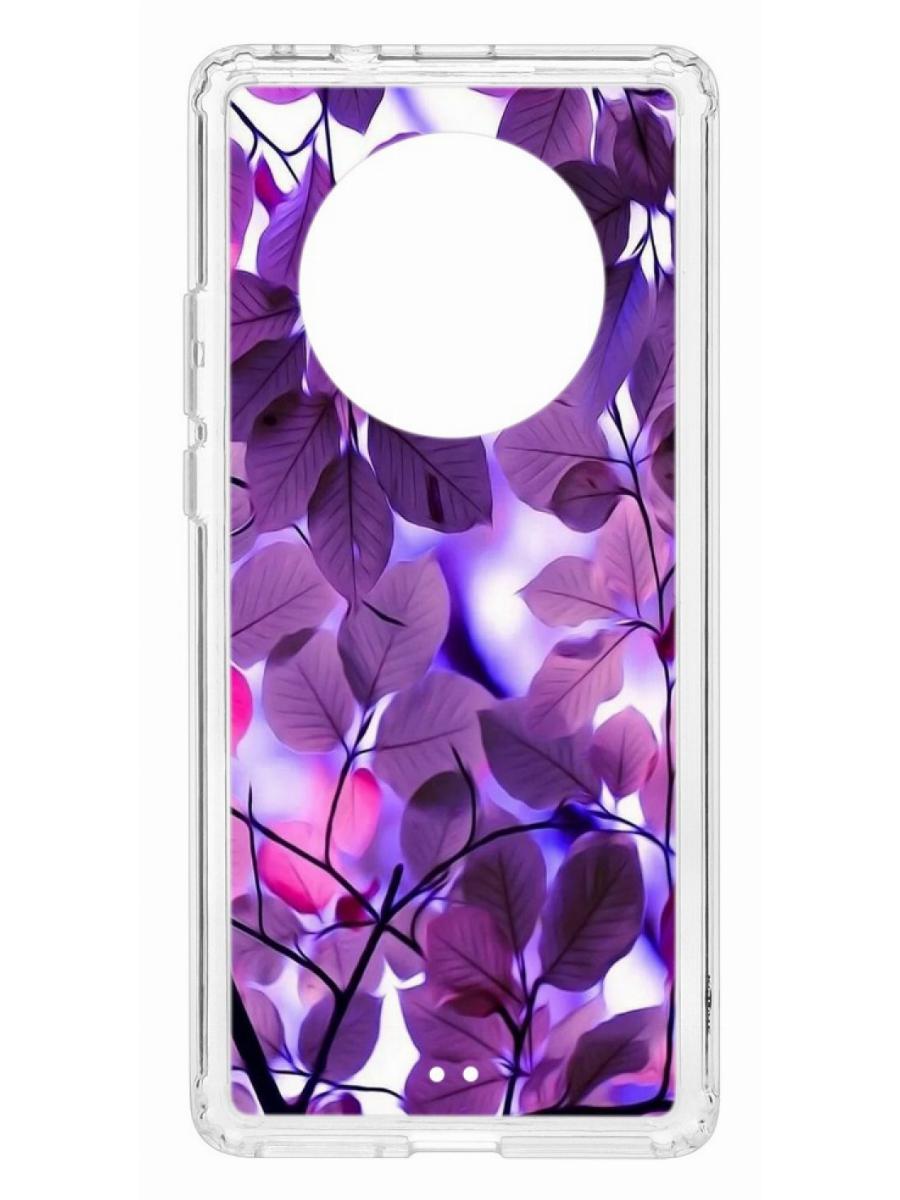 Чехол для Huawei Mate 40 Pro Kruche Print Purple leaves