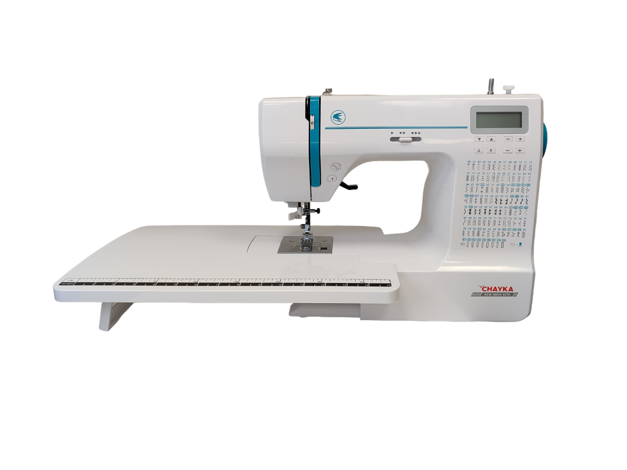 Швейная машина CHAYKA NEW WAVE 4270 + расширительный столик белый