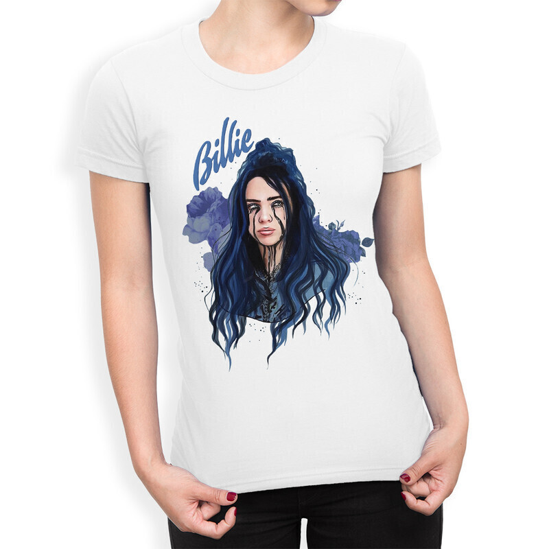 Футболка женская Dream Shirts Билли Айлиш - Billie Eilish 1000561-1 белая XS