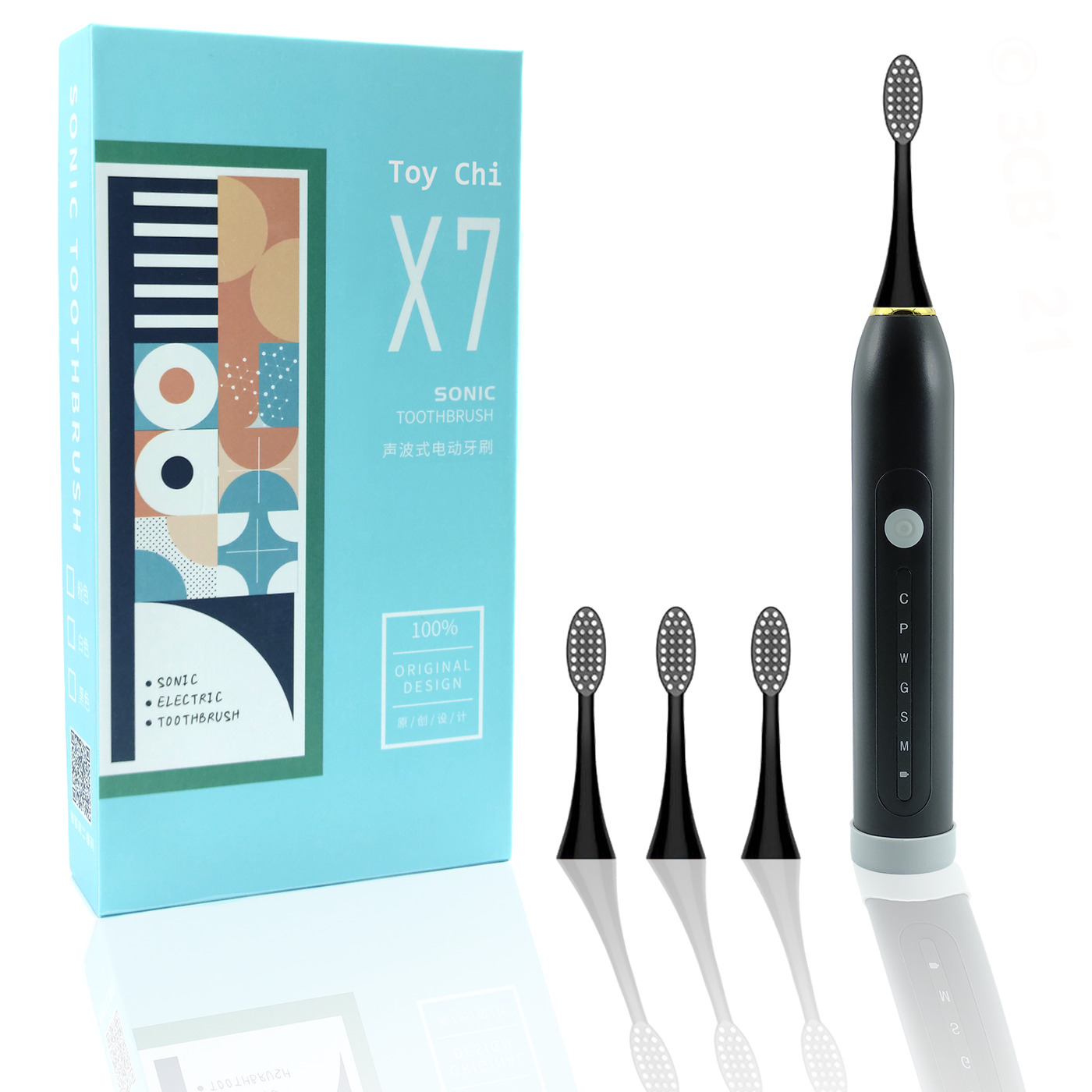 Электрическая зубная щетка ультразвуковая Toy Chi X7 SONIC Toothbrush, черная