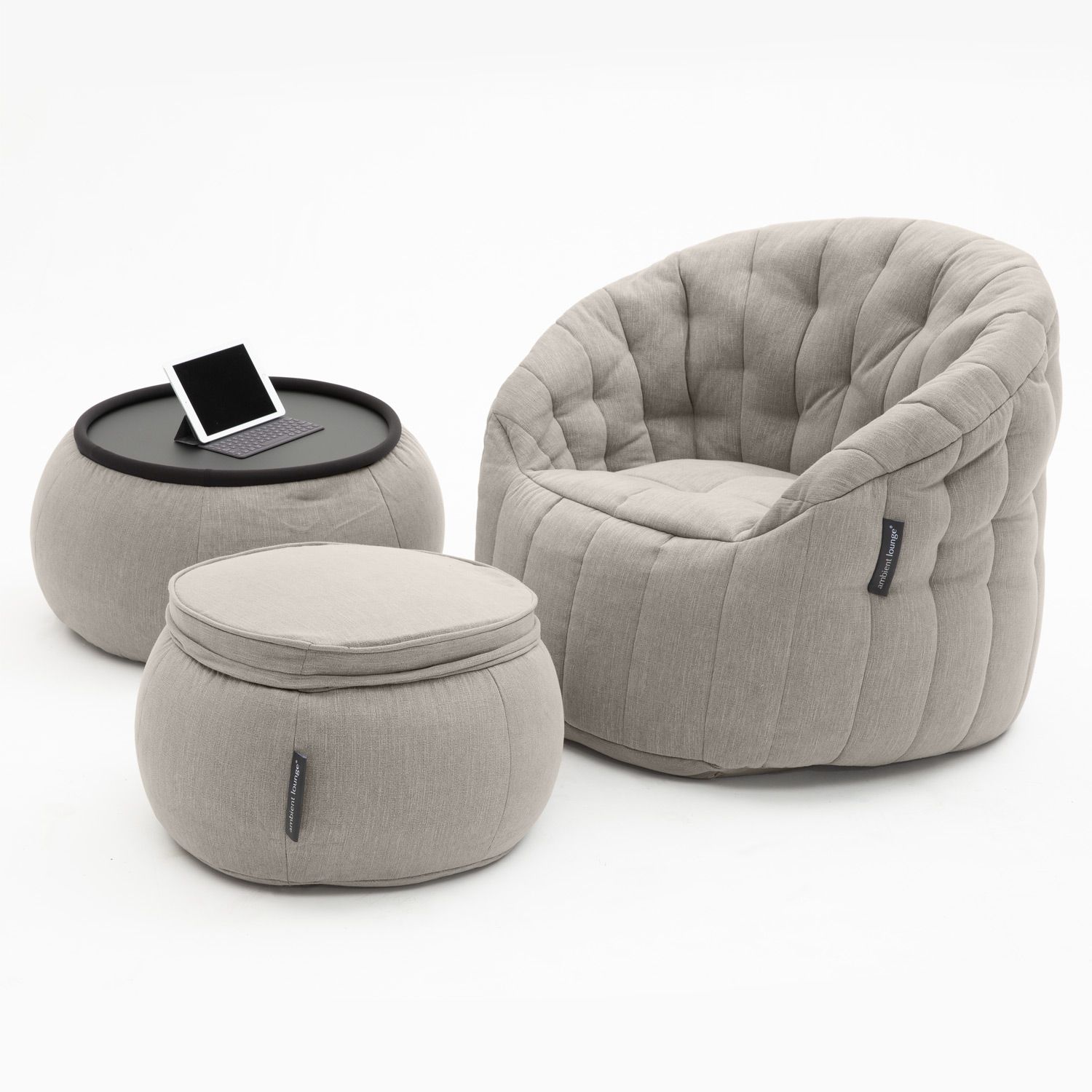 Комплект мягкой мебели aLounge - Contempo Package - Keystone Grey (шенилл, серый)