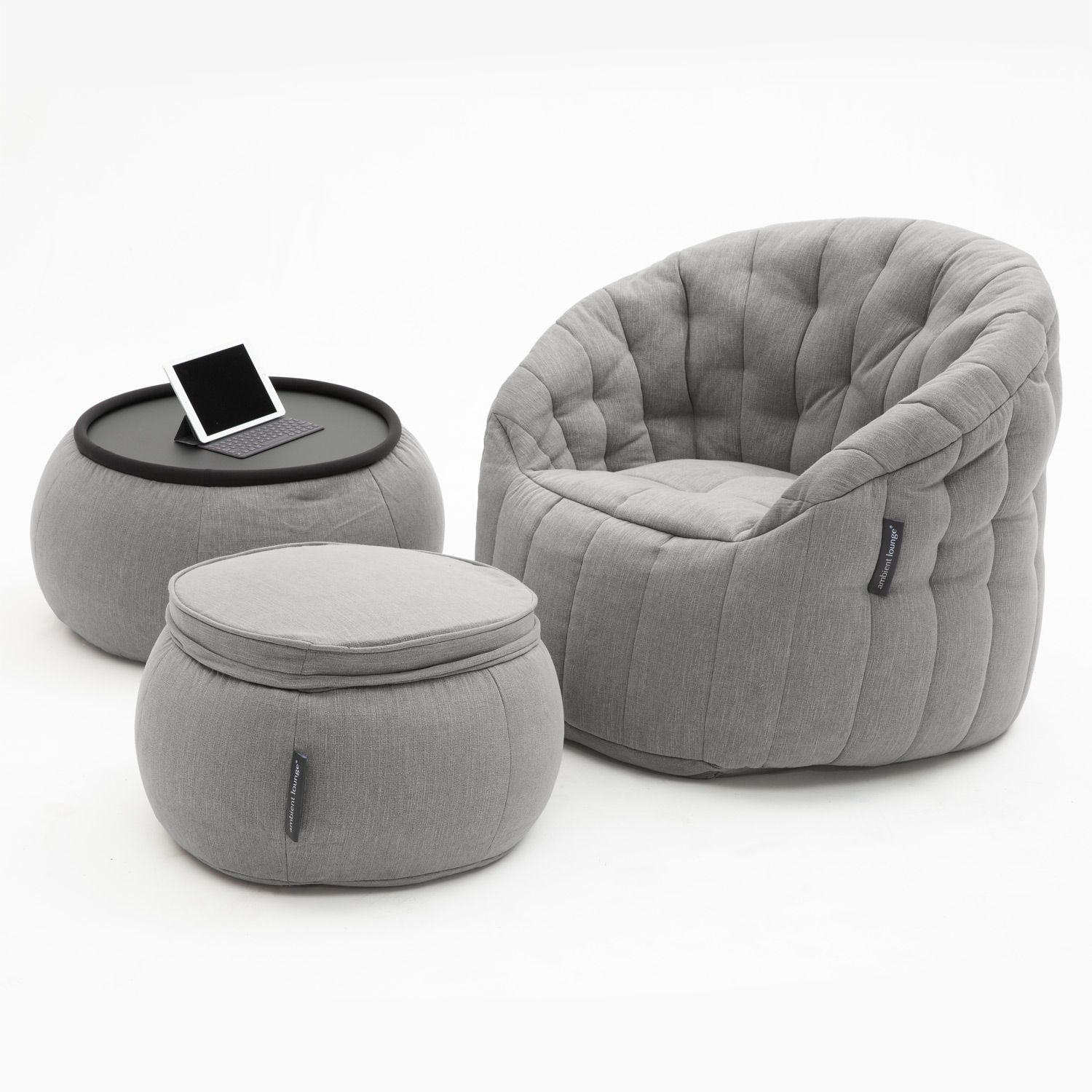 Комплект мягкой мебели aLounge - Contempo Package - Luscious Grey (шенилл, темно-серый)