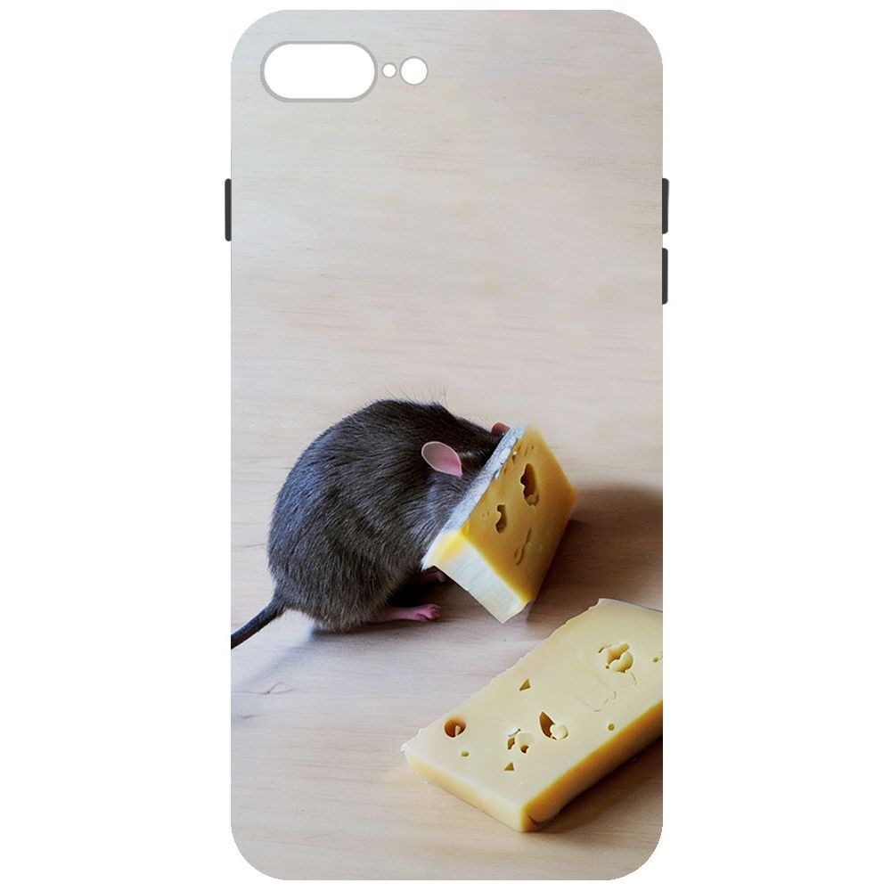 Чехол-накладка Софт Мышь и сыр для iPhone 7 Plus/8 Plus