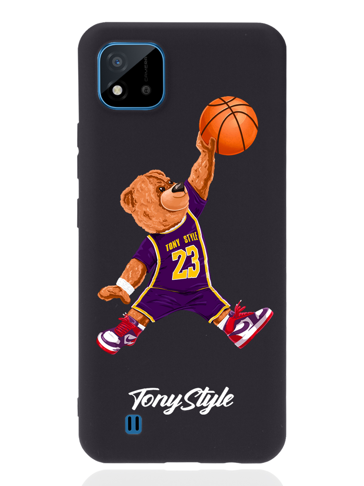 Чехол Tony Style для realme C11 (2021) Tony Style баскетболист с мячом черный