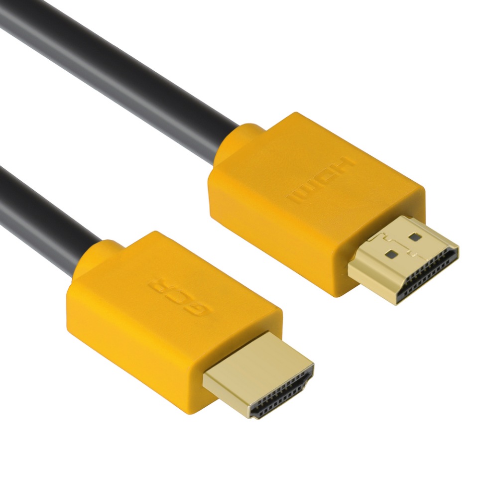 Кабель GCR HDMI v1.4  4K FullHD для монитора PS4 контакты 1м