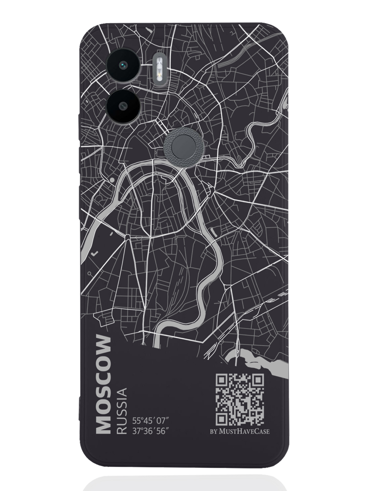 Чехол MustHaveCase для Xiaomi Redmi A1+ Карта Москвы черный