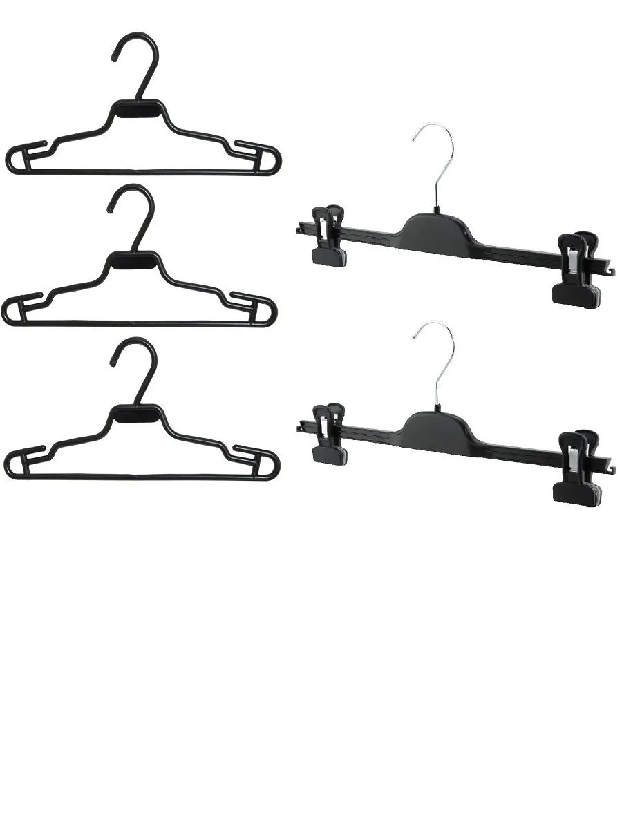 Valexa набор вешалок ВС-2 для детской одежды, черная, 3шт + PV-36 брючная, черная, 2шт