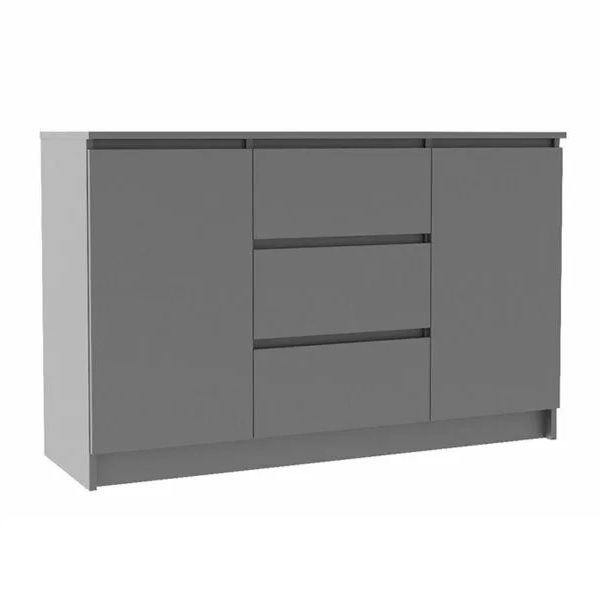 Комод 3 ящика и 2 створки Норд №3 1200.3, антрацит