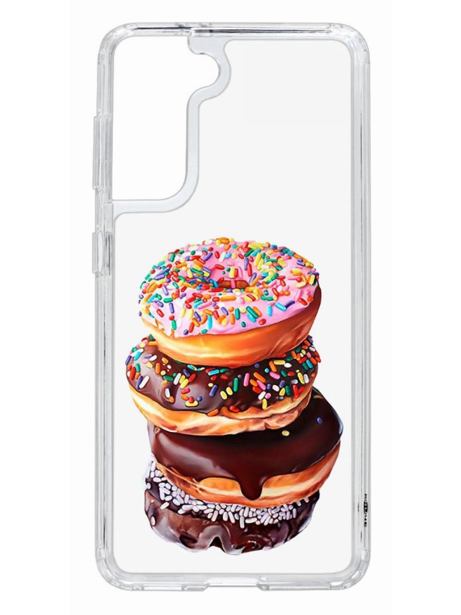 Чехол на Samsung Galaxy S21 Kruche Print Donuts