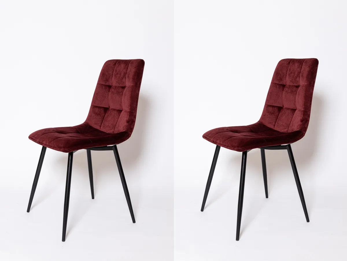 Комплект стульев 2 шт. La Room OKC - 1225, вино/черный