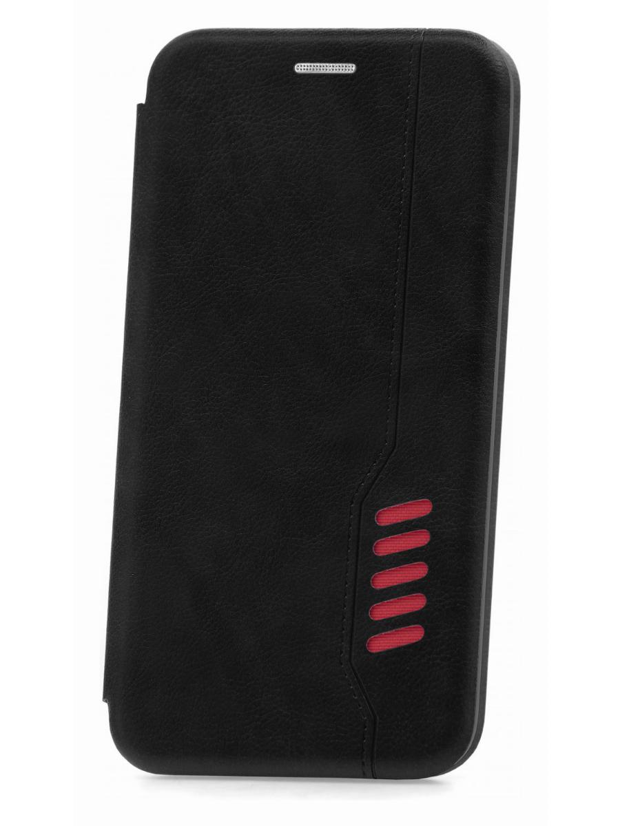 Чехол на Honor 10X Lite Kruche Open Book-1 черный, книжка с карманом для карт, с магнитом