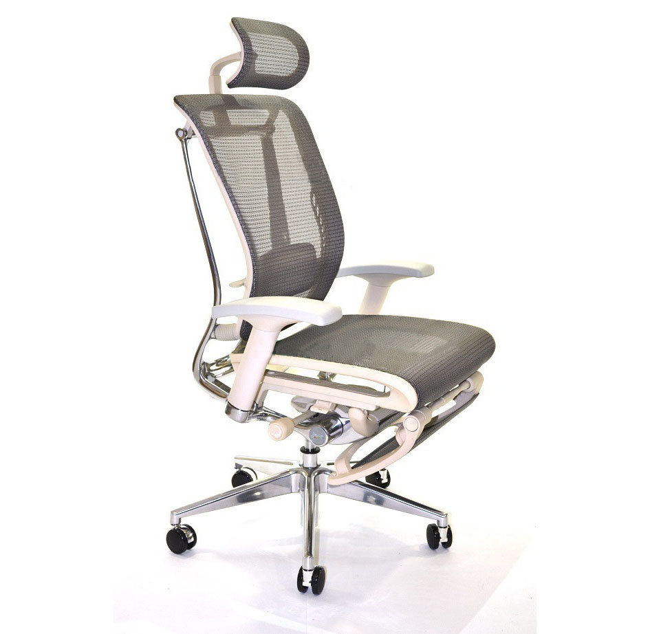 Кресло EXPERT SPRING RSPM01-G-GY сетка сер/каркас сер с подножкой