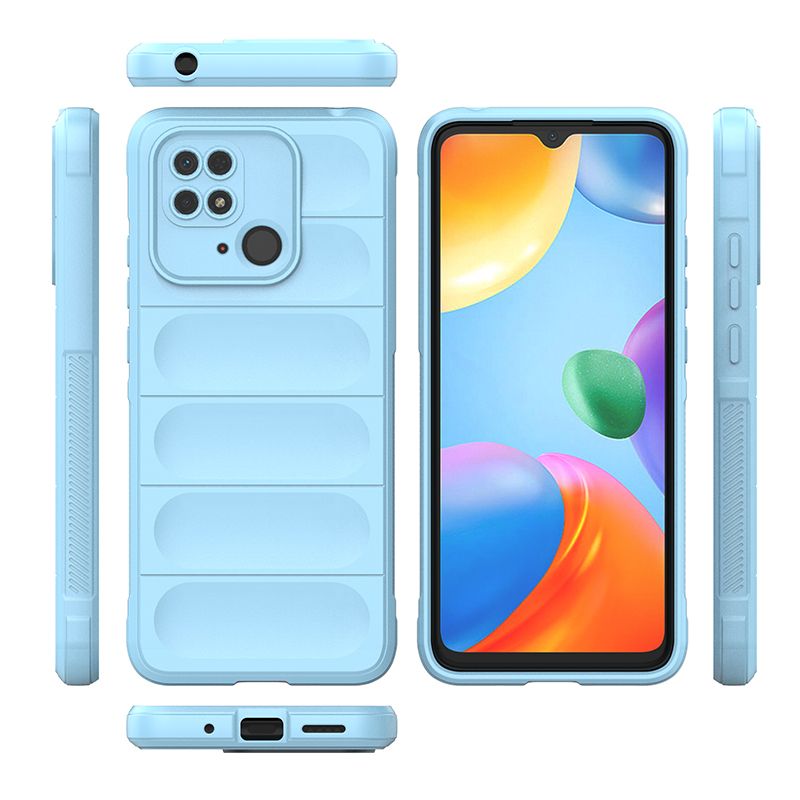 Чехол Flexible Case для Xiaomi Redmi 10C голубой