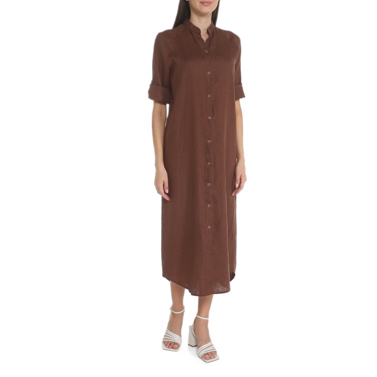 Платье женское Maison David MLY2117 коричневое 2XS