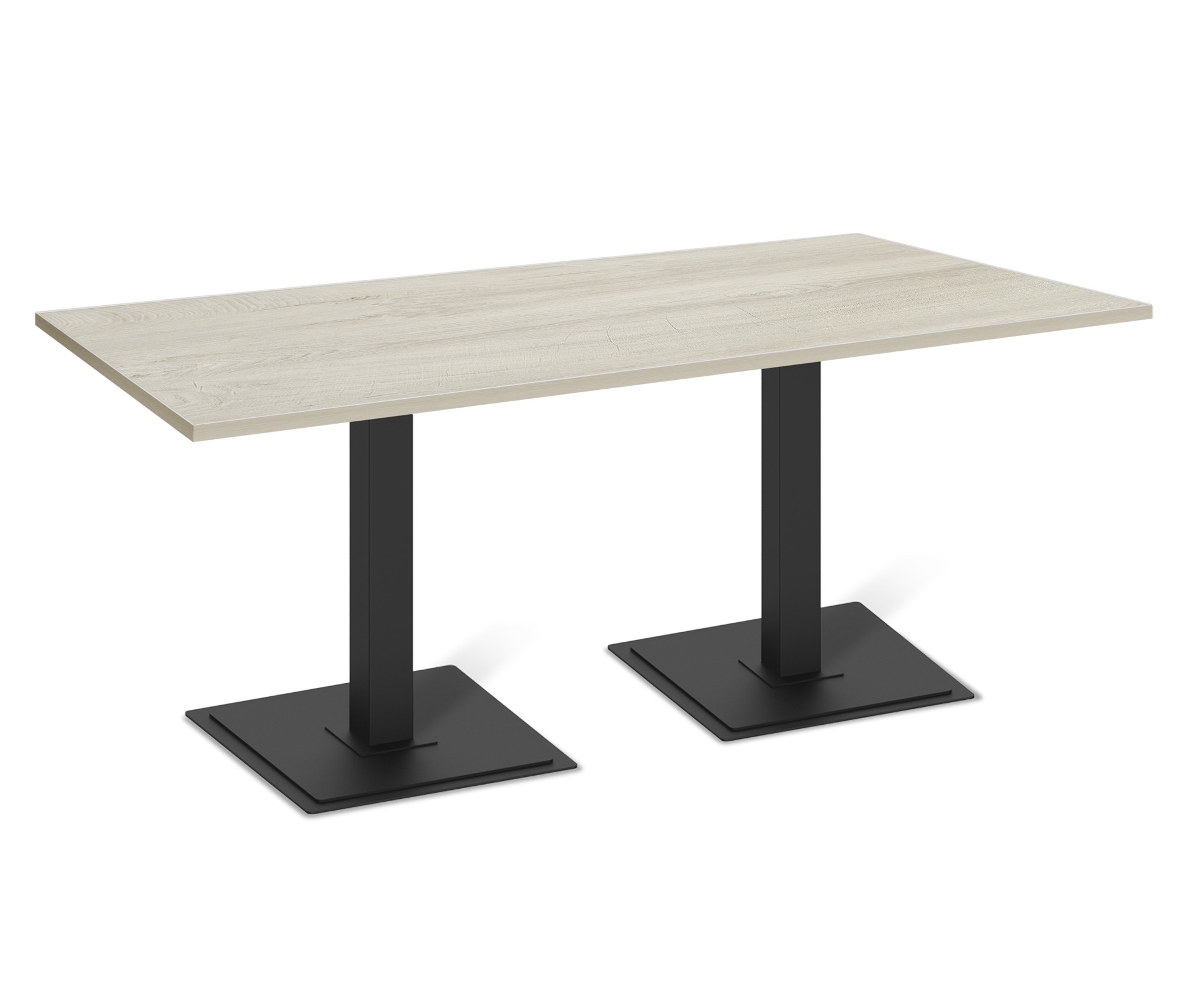 стол кухонный Sheffilton SHT-TU5-BS1/120/80, 120х80х75.2 см, черный/дуб беленый