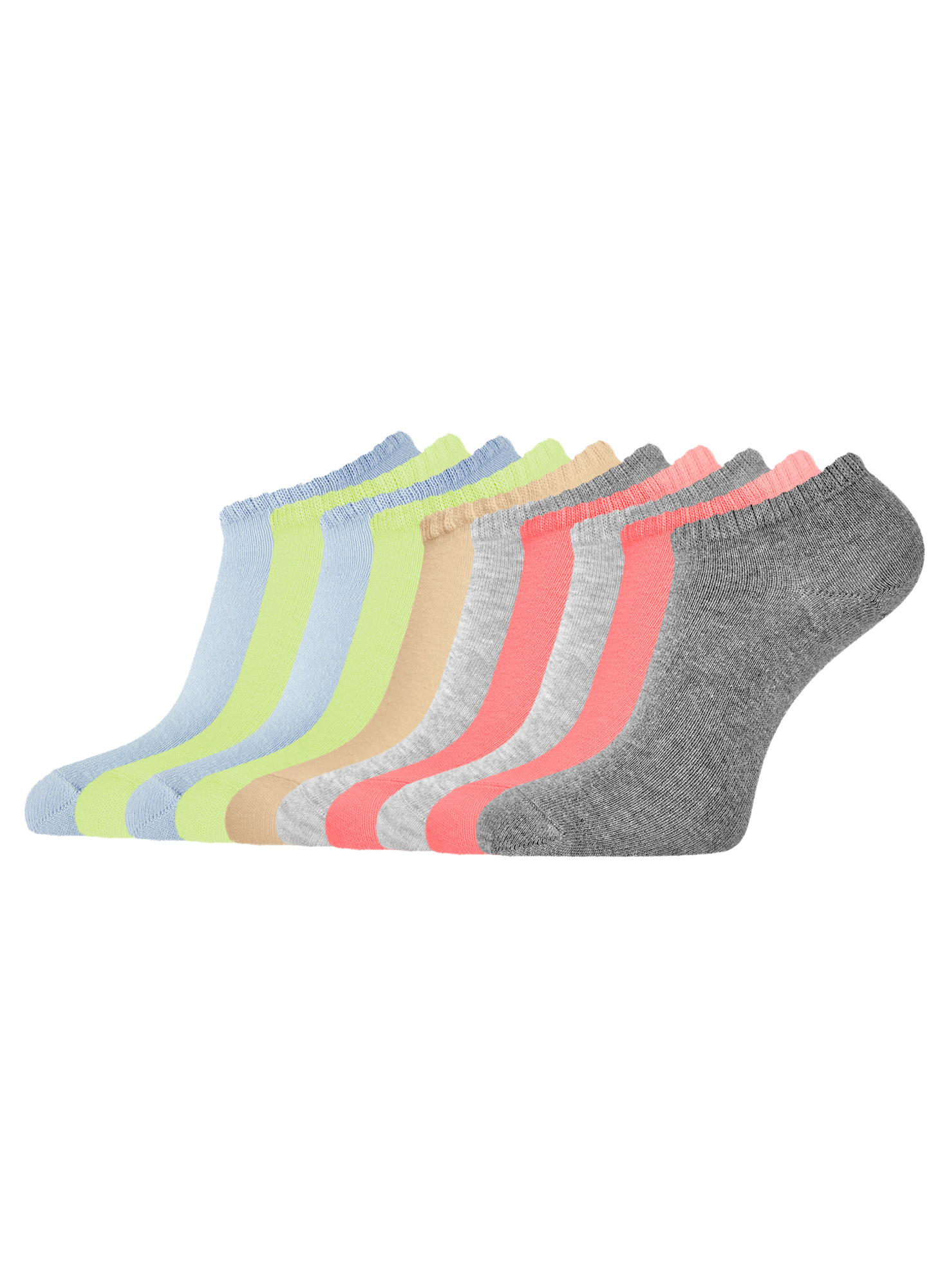 Комплект носков женских oodji 57102433T10 разноцветных 35-37