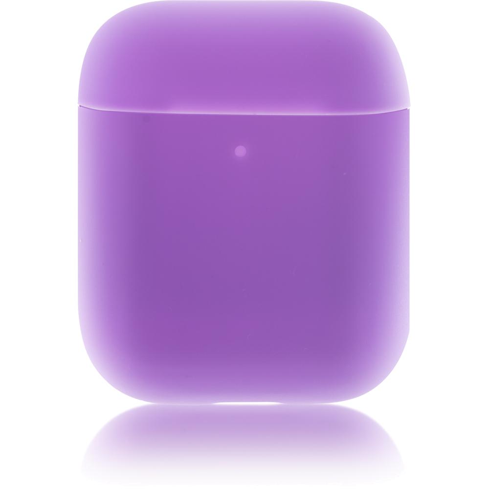Чехол силиконовый Brosco для Apple AirPods 2 фиолетовый