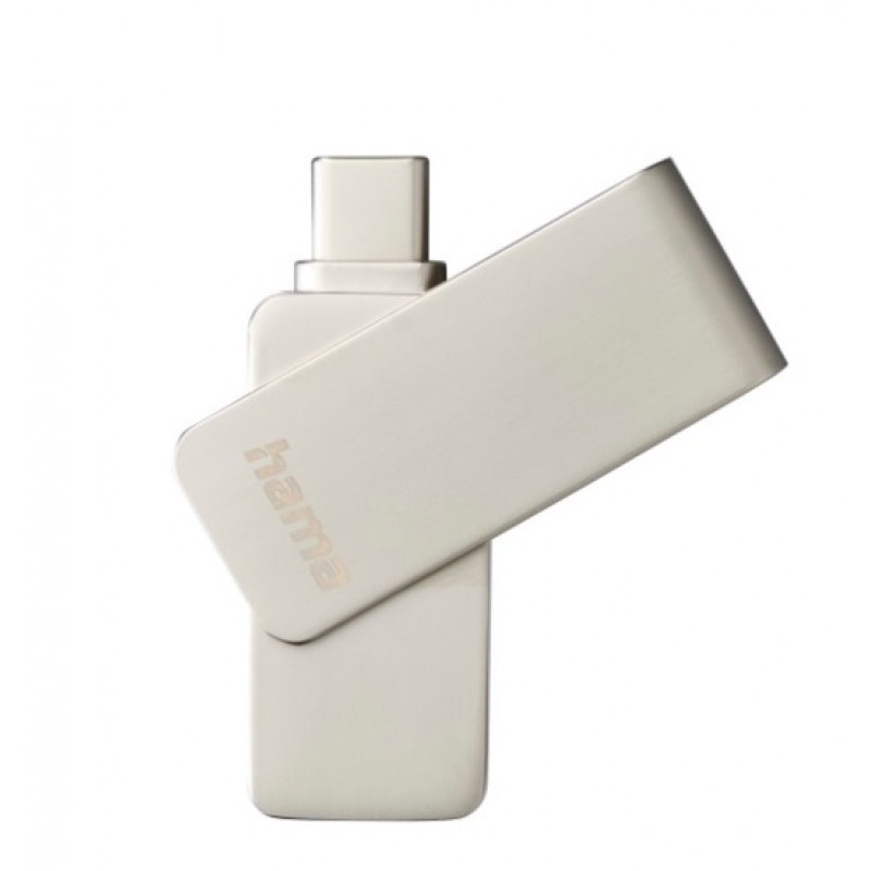 Флешка Hama Флешка Hama "Uni-C Rotate Pro" USB-C 3.0, 64GB, 70MB/s, silver 64 ГБ (59158)