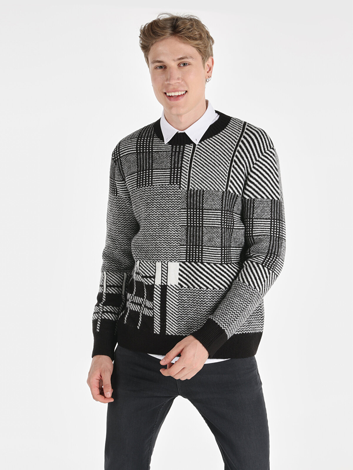 Джемпер мужской COLIN'S CL1065744 черный M