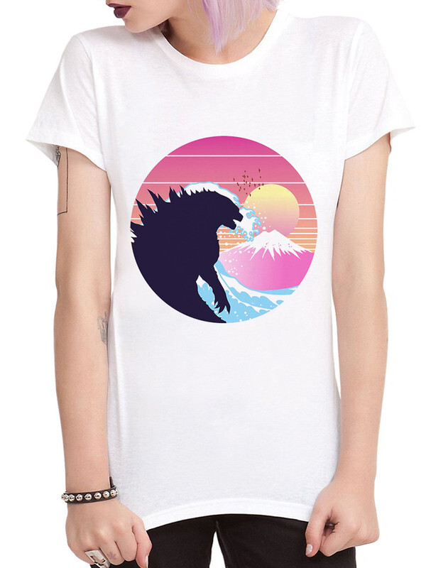 Футболка женская DreamShirts Studio Годзилла 493-godzilla-1 белая 3XL