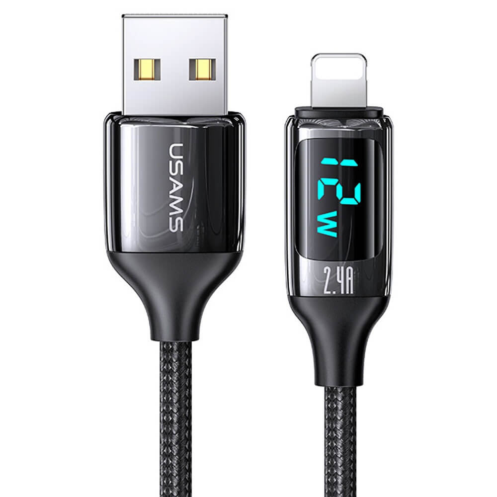 Кабель Usams U78 USB-Lightning 1.2 м, чёрный