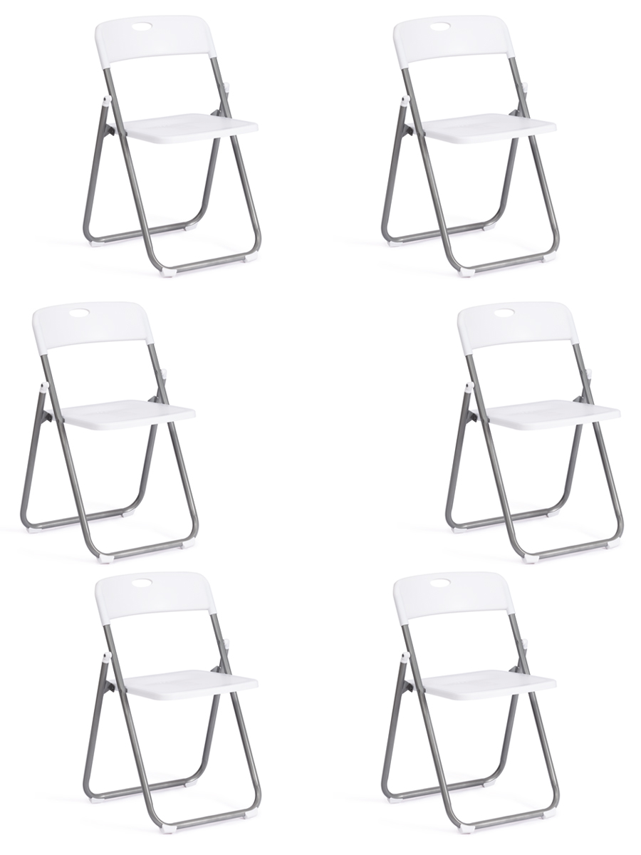 Комплект стульев TetChair FOLDER, пластик, белый, 6 шт