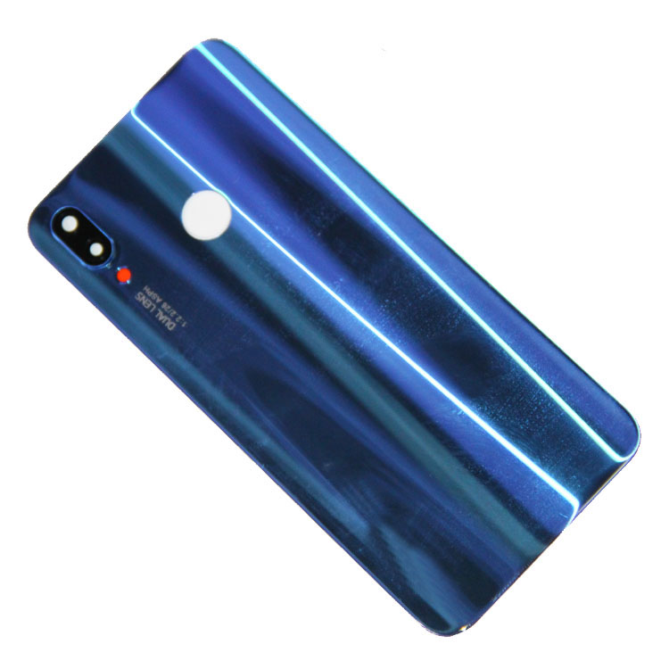Задняя крышка для Huawei P20 Lite (ANE-L21, ANE-LX1) со стеклом камеры <синий> (OEM)