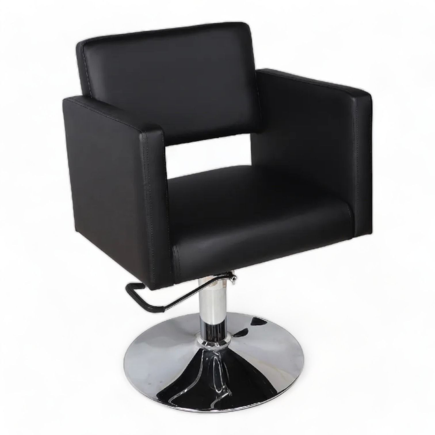 Парикмахерское кресло Мебель Бьюти Кубик, Черный, Гидравлика диск