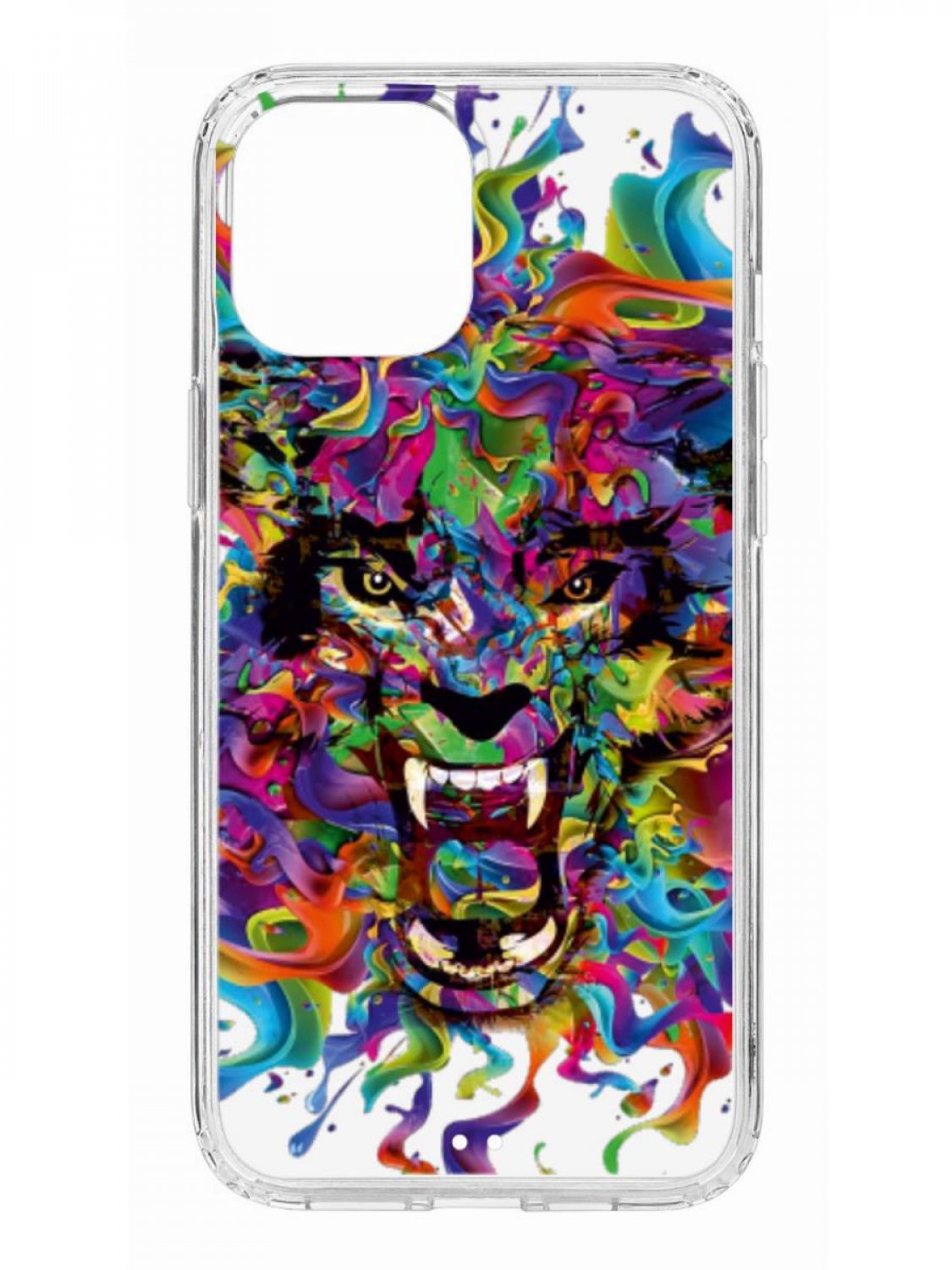 Противоударный чехол для iPhone 12 Pro Max Kruche Print Colored beast прозрачный
