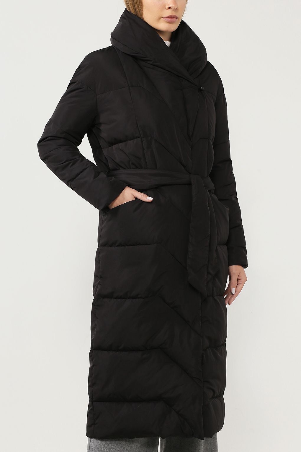 Пальто женское SABRINA SCALA SS20096076CD черное 48 RU
