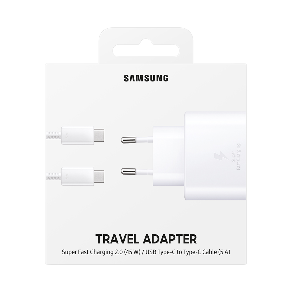 Сетевое зарядное устройство Samsung 45 Вт type-c - type-c 1xUSB Type-C 5 А белый